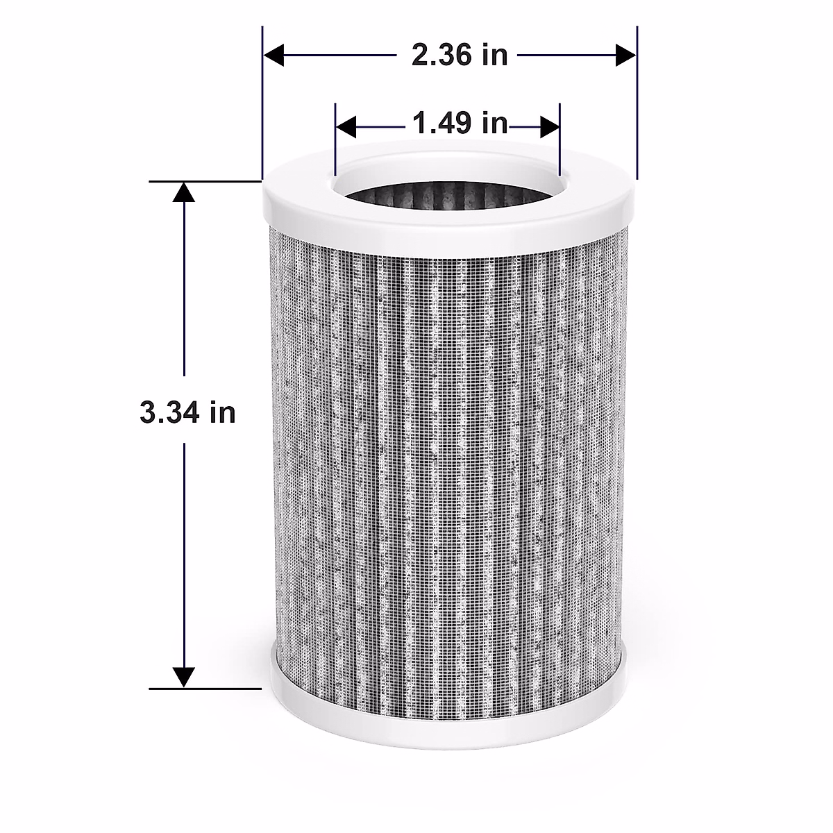 CFKREYA 2 Pack Purezone Mini H13 True HEPA Replacement Filters, Compatible with Pure Enrichment Purezone Mini Portable Purifier PEPERSAP