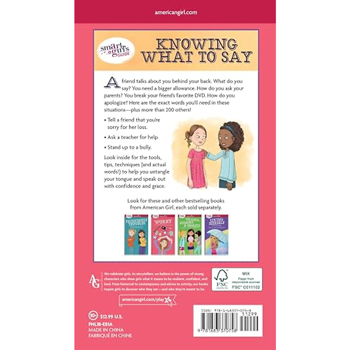 A Smart Girl's Guide: Knowing What to Say: Finding the Words to Fit Any Situation (American Girl® Wellbeing)