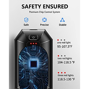 Hand Warmers Rechargeable, Dnaleao 2 Pack 4000mAh Electric Portable Pocket Heater, Heat Therapy Great for Outdoors, Hunting, Golf, Camping, Warm Gifts（Black）