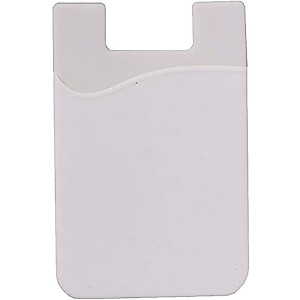 Cell Phone Card Holder for Back of Phone Case. Silicone Stick On Pocket Wallet for iPhone, Android & Other Flat Surfaces, Great for Credit Cards, Business Card, Cash & ID Cards (Grey White Black)