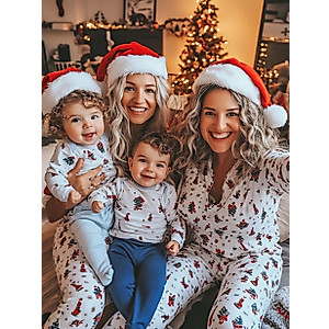 AOGU 6 Pack Plush Santa Hat Confortable Velvet Red Christmas Hat for Christmas Party Favors Fit for Adults and Kids