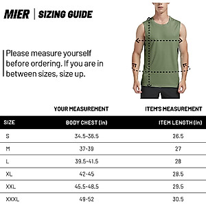 MIER Men's Lightweight UPF 50+ Sleeveless Bodybuilding Tank Tops Breathable Fishing Hiking Shirts UV-Proof Ultralight Workout Muscle Tee Olive XL