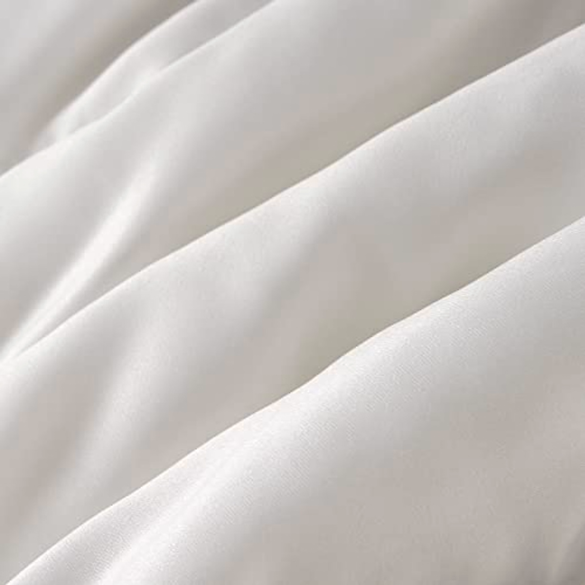 DOWN HOME Satin Silky Lightweight 3 Pieces Quilt Set Coverlet Set Modern Classic Quilting Pattern for All Season Super Soft and Silky Full Queen 88x92inch White