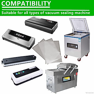 Vacuum Sealer Bags for Food Saver, 100 Quart 4" x 6" Commercial Grade PreCut Bag, Food Vac Bags for Storage, Meal Prep or Sous Vide