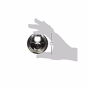 Master Lock 40D Stainless Steel Discus Padlock with Key,Silver
