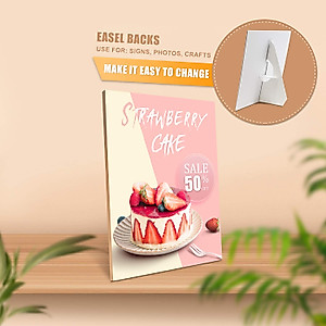 Lineco, Self Stick Easel Back, Archival Acid-Free, Display Signs Pictures Brochures Posters Frames Artwork Crafts (15", 25 Pack, White)