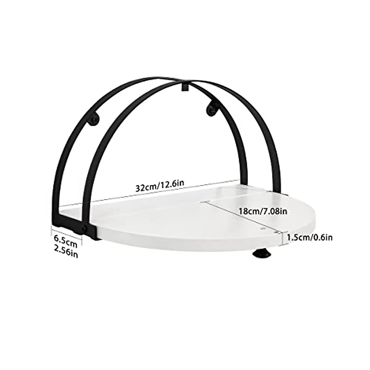 Petrala White Nightstand, Mini Simple Floating Nightstand Modern Minimalist Wall Mount Shelf for Bedroom Decor Sturdy Small Storage Rack Foldable Bedside Table for Bedroom Living Room Study Room