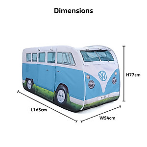 Board Masters Volkswagen Pop Up Kids Play Tent – Outdoor Indoor Instant Beach Sun Shelter Tent for Kids Baby Toddler – VW Camper Van Bus - Multiple Colours
