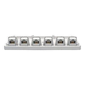 TRIPP LITE Cat6 Surface-Mount Box 6-Port Pre-Configured Unshielded 110 IDC Punchdown RJ45 White, 3-Year Warranty (N236-006-WH)