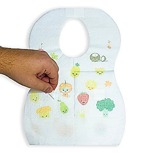 Disposable bibs baby 20pcs - Disposable bibs for toddlers, bibs for infant, bibs 6-18 months, soft bib with food catcher, baby food protector and waterproof bibs, bibs travel baby essentials
