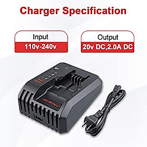 2Pack 7.0Ah PCC685L + PCC692L Charger Combo Replacement for Porter Cable 20V Battery Compatible with Porter Cable 20Volt Max Lithium Batteries PCC685L PCC680L PCC682L PCC685LP