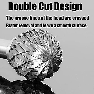 Tungsten Carbide Rotary Burr Set for Dremel, 10PCS Carbide Double Cut Carving Burr Bits with 1/8” Shank Rotary Tool Accessories for Woodworking, Engraving, Drilling, Steel Metal Working