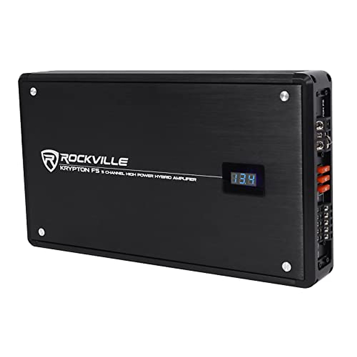 Rockville Krypton F5 3200w Peak / 800w RMS 5 Channel Car Amplifier w Volt Meter , Black