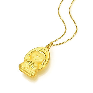 CHOW SANG SANG 999.9 24K Solid Gold Price-by-Weight 6.73g Gold Bodhisattva Pendant for Women 91004P | [Not Include the Necklace]