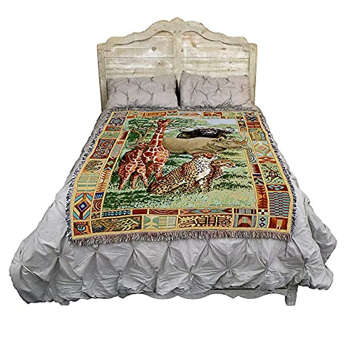 Pure Country Weavers African Plains Blanket by Parker Fulton - Gift Tapestry Throw Woven from Cotton - Made in The USA (72x54)