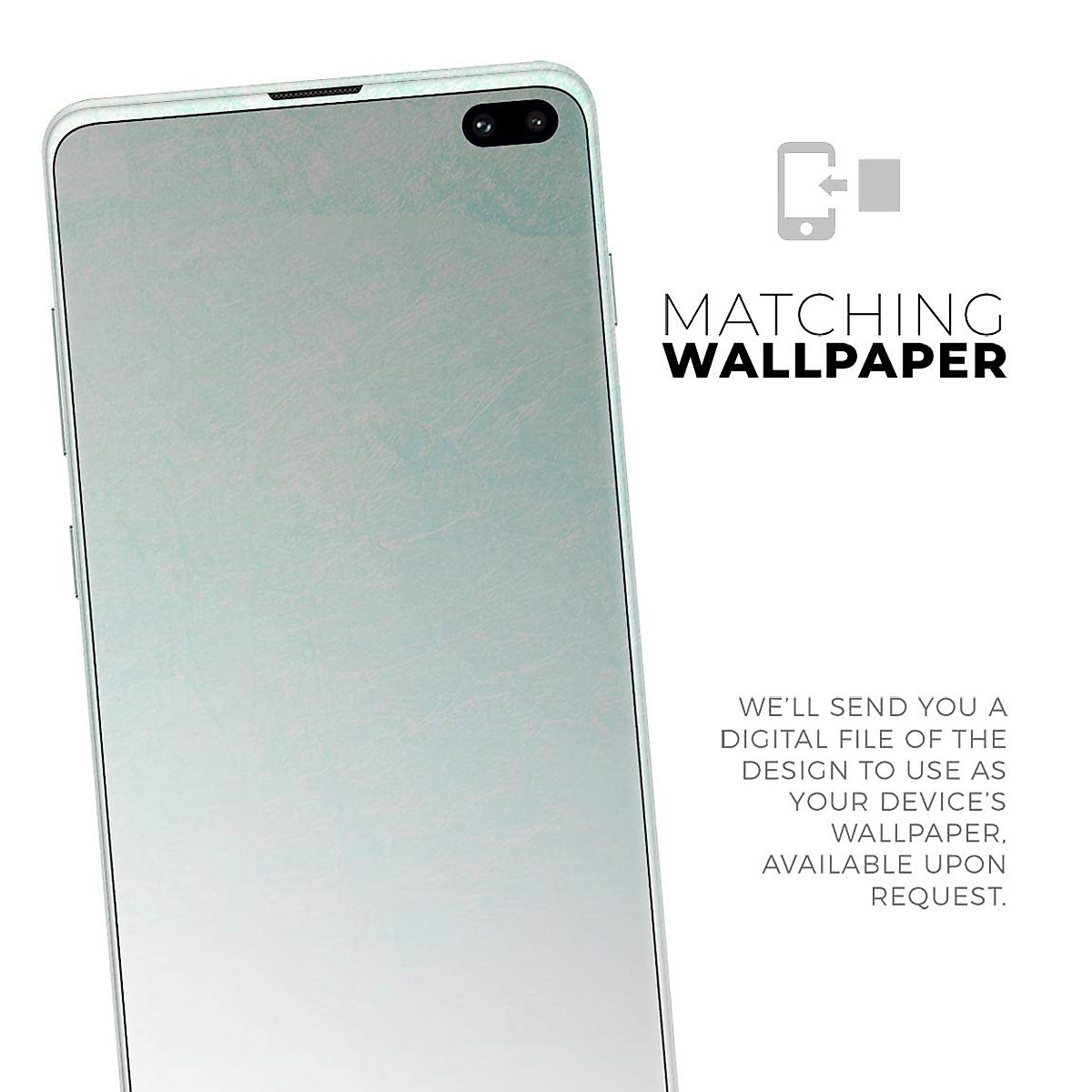 DesignSkinz Teal Grunge Fade to White Protective Vinyl Decal Wrap Skin Cover Compatible with The Samsung Galaxy S20 (Screen Trim & Back Glass Skin)