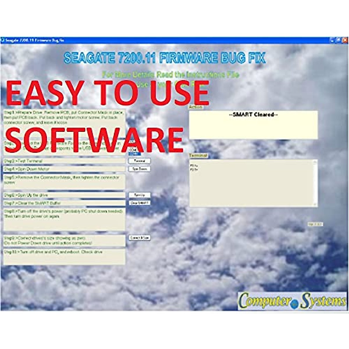 FW-FXR Firmware Bug Fix Repair Complete Tool kit Compatible for Seagate Barracuda & Maxtor USB, CSGR