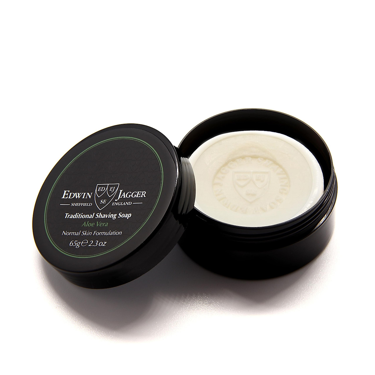 Edwin Jagger SSAVT Aloe Vera 99.9% Natural Traditional Shaving Soap 65g Travel Tub