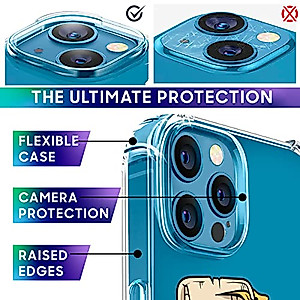 CaseYard Clear Soft & Flexible TPU Case for iPhone-13-Pro-Max Ultra Low Profile Slim Fit Thin Shockproof Transparent Protective Cover Drop Protective Case Skull Cards