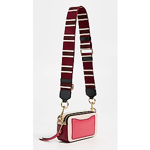 Marc Jacobs Women's The Snapshot, Rose, Pink, Stripe, One Size