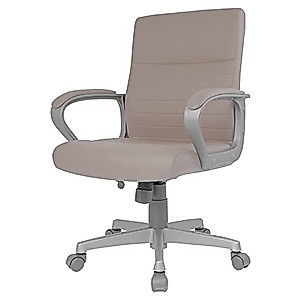 STAPLES Tervina Luxura Mid-Back Manager Chair, Taupe (56905)