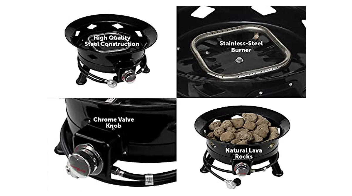Flame King 24" Smokeless Portable Fire Pit - 58K BTU