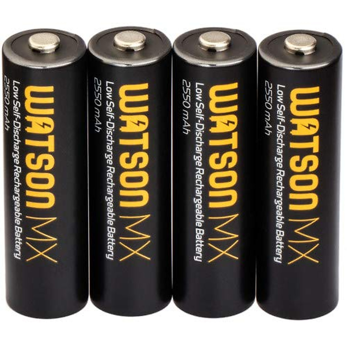 Watson MX AA NiMH Batteries (4-Pack, 1.2V, 2550mAh)