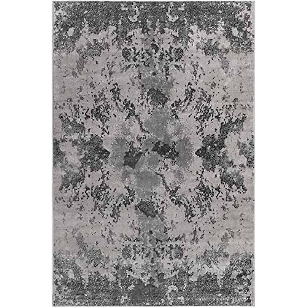 Unique Loom Metro Collection Area Rug (6' 1" x 9' Rectangle, Light Gray/ Gray)