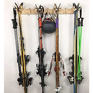 Pro Board Racks The Apres Vertical Ski Storage Rack (Holds 4 Sets of Skis)