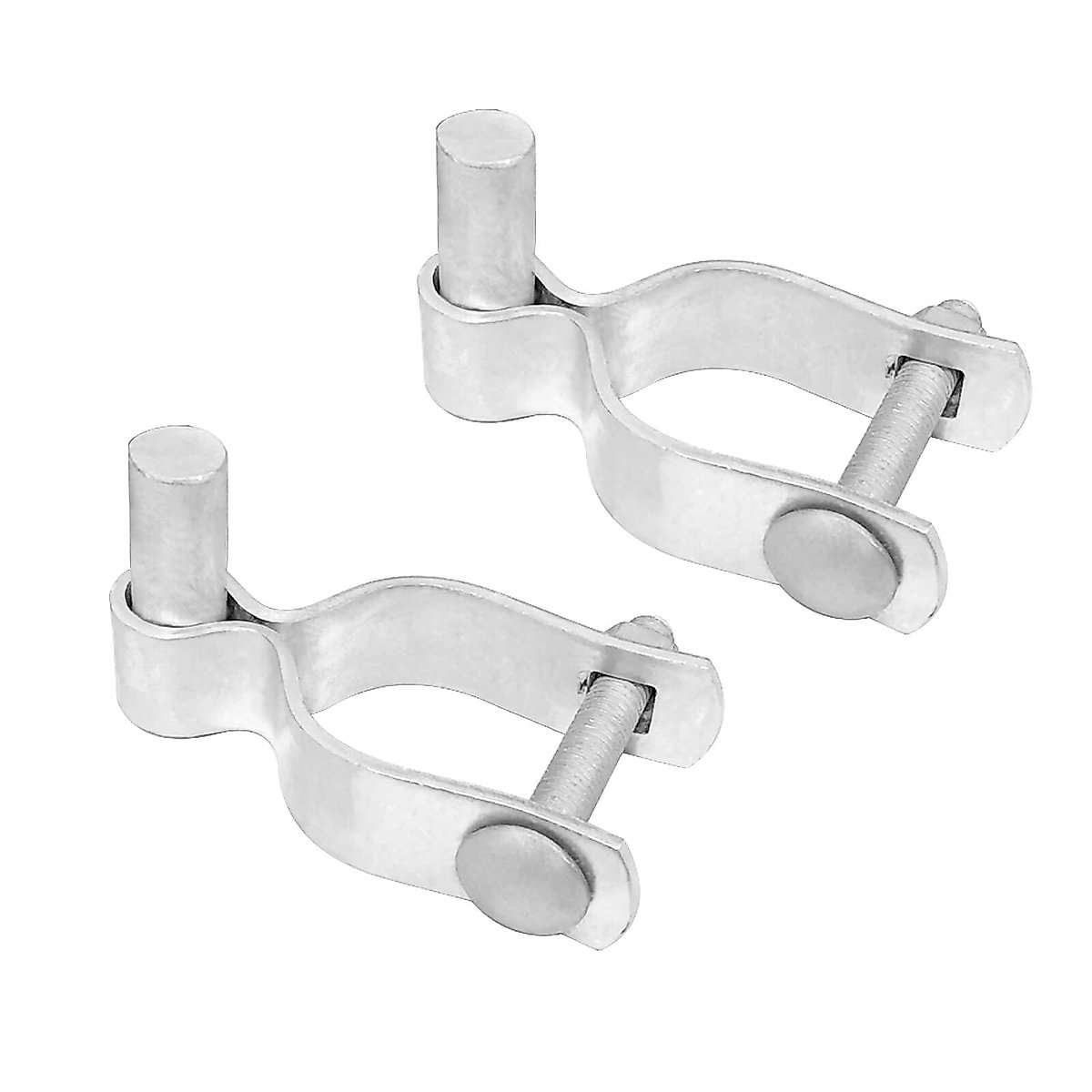 2 Pack Chain Link Fence Gate Post Hinge - Use for Outside Diameter Post/Pipe - Galvanized Chain Link Post Gate Hinge - Nut/Bolt Included (1-7/8 Inch)