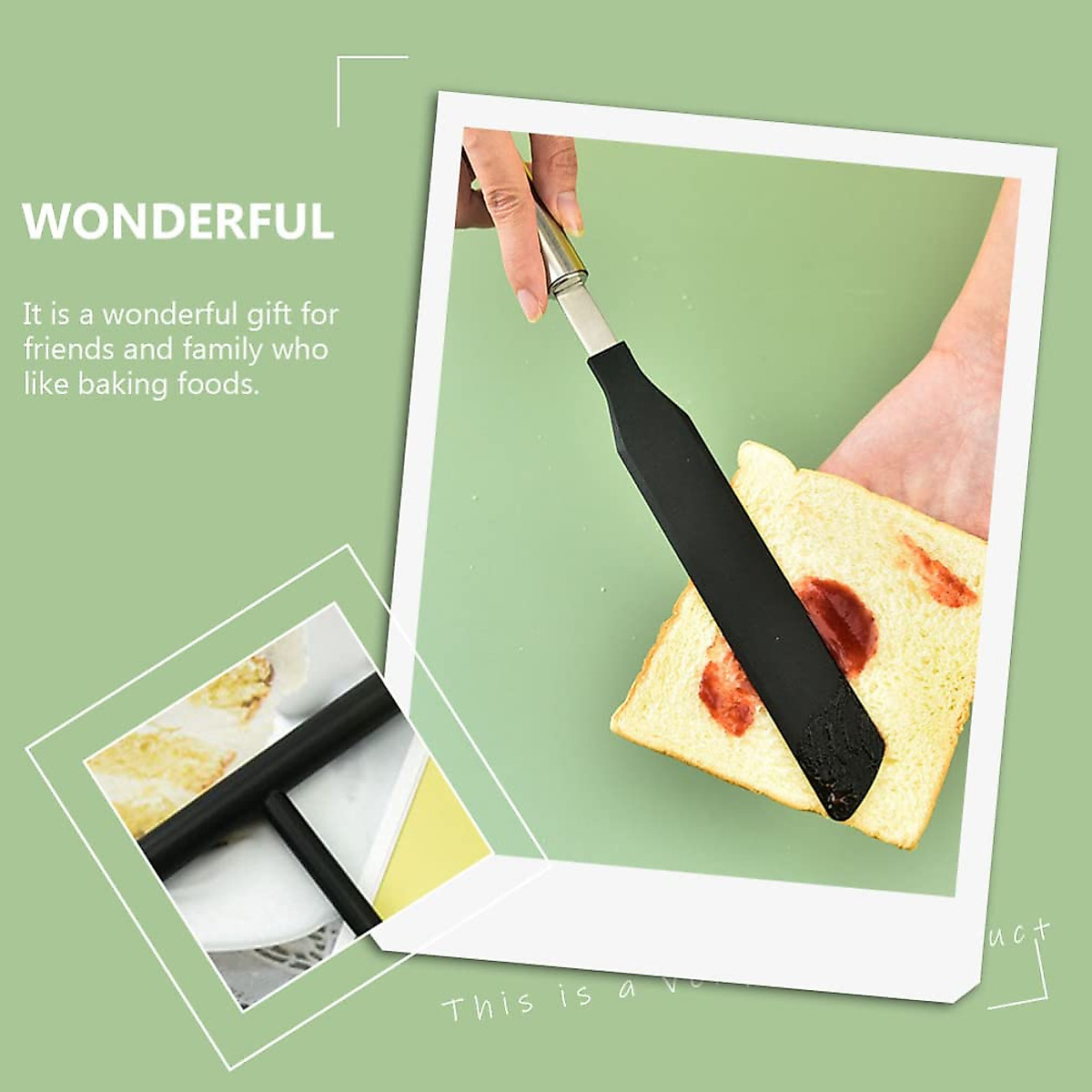 DOITOOL Crepe Spreader and Spatula Set, 2Pcs Stainless Steel Crepe Spreader Tool T Shape Crepe Maker Spreading Tool for Bakery