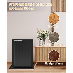 HOUSEASSIST Mini Fridge Silicone Mat with Raised Edges 24" x 24" Water Leakage Moldy and Floor Damage for Elecrical Equipment Such as Washing Machines Dryer Mini Fridge