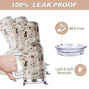 Mindunm 40 oz Cute Cat Tumbler with Handle and Straw Lid cat gifts for cat lovers for Women Double Insulated Cup Travel Coffee Mug