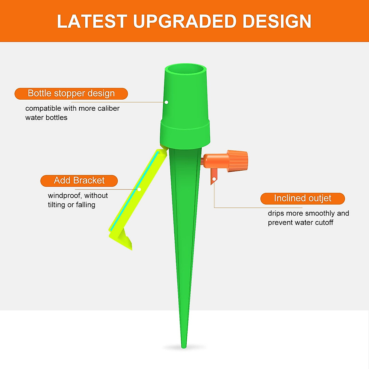 Self Watering Spikes, Plant Watering Devices, Adjustable Plant Watering Devices, Drip Irrigation System with Slow Release Control Valve Switch - for Outdoor Indoor Plants Use
