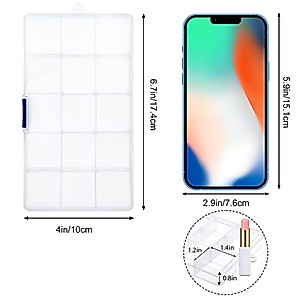 SGHUO Jewelry Organizer Box, 6 Pack 15-Grid Storage Boxes with Removable Dividers for Art and Crafts, 2 Colors