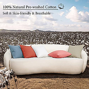 PHF 100% Cotton Waffle Weave Euro Shams 26" x 26", 2 Pack Elegant Home Decorative Euro Throw Pillow Covers for Bed Couch Sofa, White (No Insert)