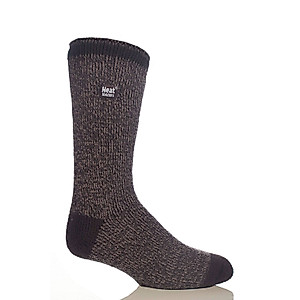 Heat Holders Men's Twist Socks Black/Grey Twist/Men's 7-12 in Mens 7-12