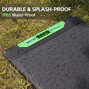 Semookii 100W Portable Solar Panel, Foldable Solar Charger with Kickstand, DC, Type C, QC 3.0, USB Ports for Phones Outdoor Camping, Compatible with Jackery Explorer 160/240/500 Power Station