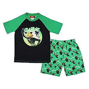 INTIMO Miraculous: Tales of Ladybug & Cat Noir Boys' Character Sleep Pajama Set Shorts (14/16)