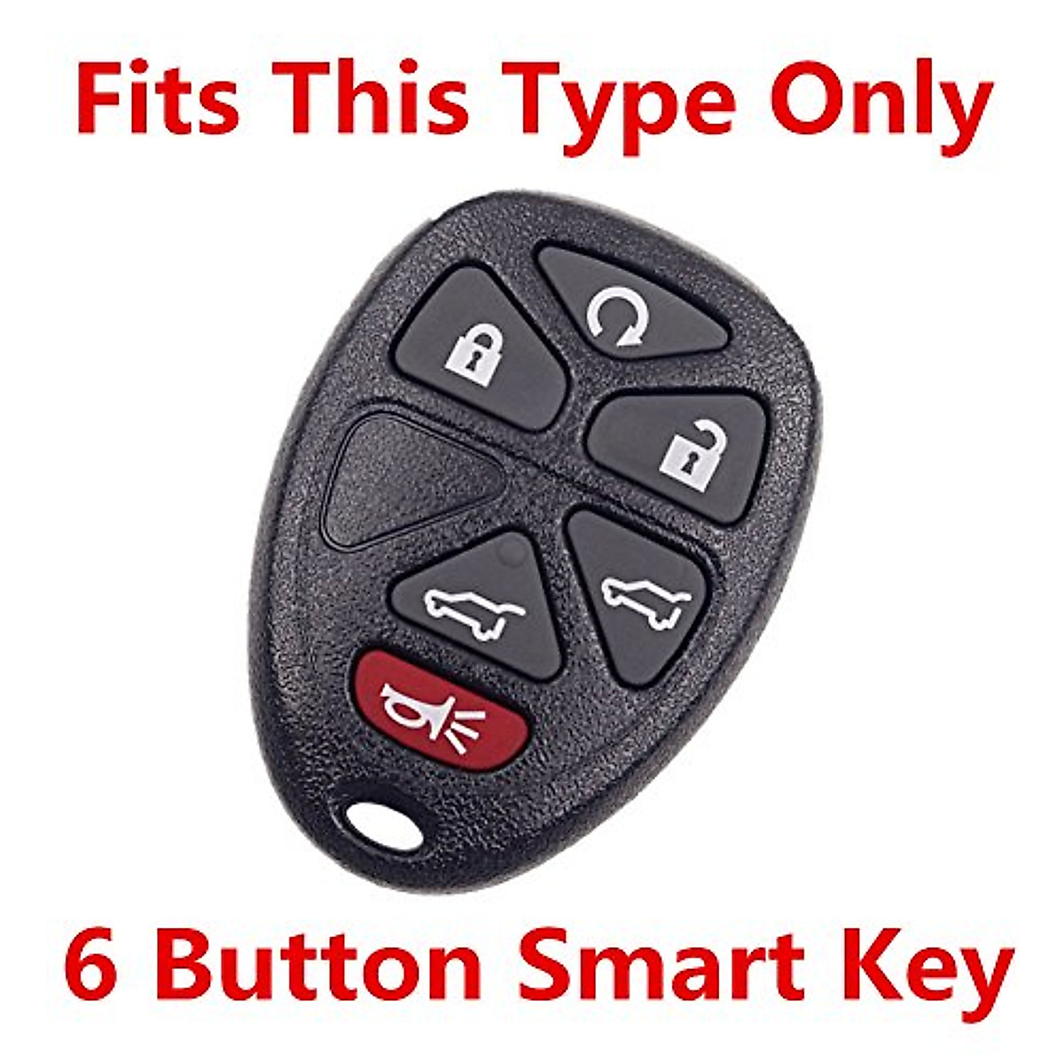Rpkey Silicone Keyless Entry Remote Control Key Fob Cover Case protector Replacement Fit For Buick Cadillac Chevrolet GMC Saturn OUC60270 15913427