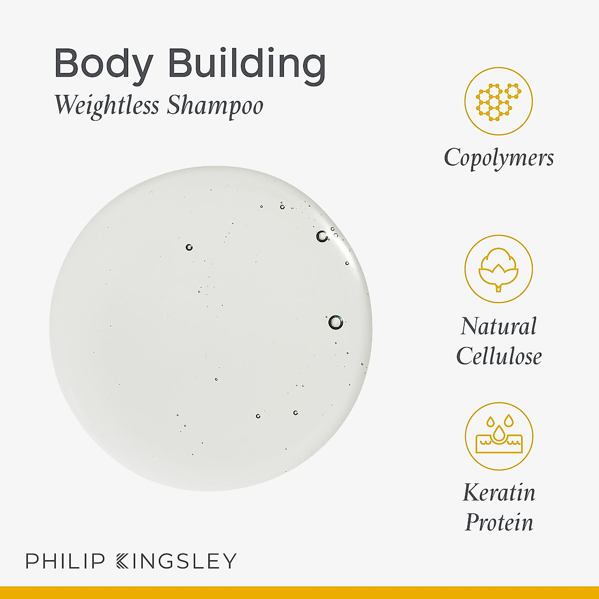 PHILIP KINGSLEY | Body Building Weightless Shampoo | Volumizing Shampoo for Fine, Limp, Flat, Flyaway Hair | Hydrates, Thickens, Lifts and Adds Volume and Shine | 2.53oz