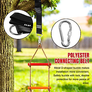 Perantlb 6.8ft Climbing Rope Ladder for Kids or Adult - Climbing Game for Swing Accessories - Tree House, Playground, Play Set for Boys Children