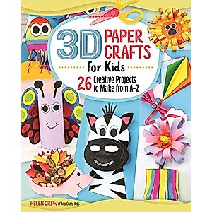 3D Paper Crafts for Kids: 26 Creative Projects to Make from A–Z (Happy Fox Books) Practice the ABCs while Making Adorable Giraffes, Kites, Apples, Unicorns, Zebras, and More, for Children Ages 4-8
