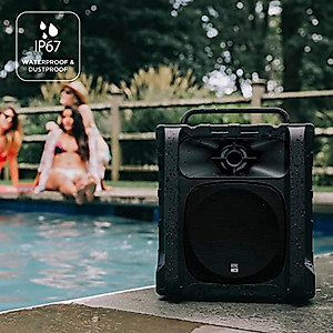 Altec Lansing Sonic Boom - Waterproof Bluetooth Speaker with Phone Charger, IP67 Outdoor Speaker, 3 USB Charging Ports, 50 Foot Range & 20 Hours Battery Life