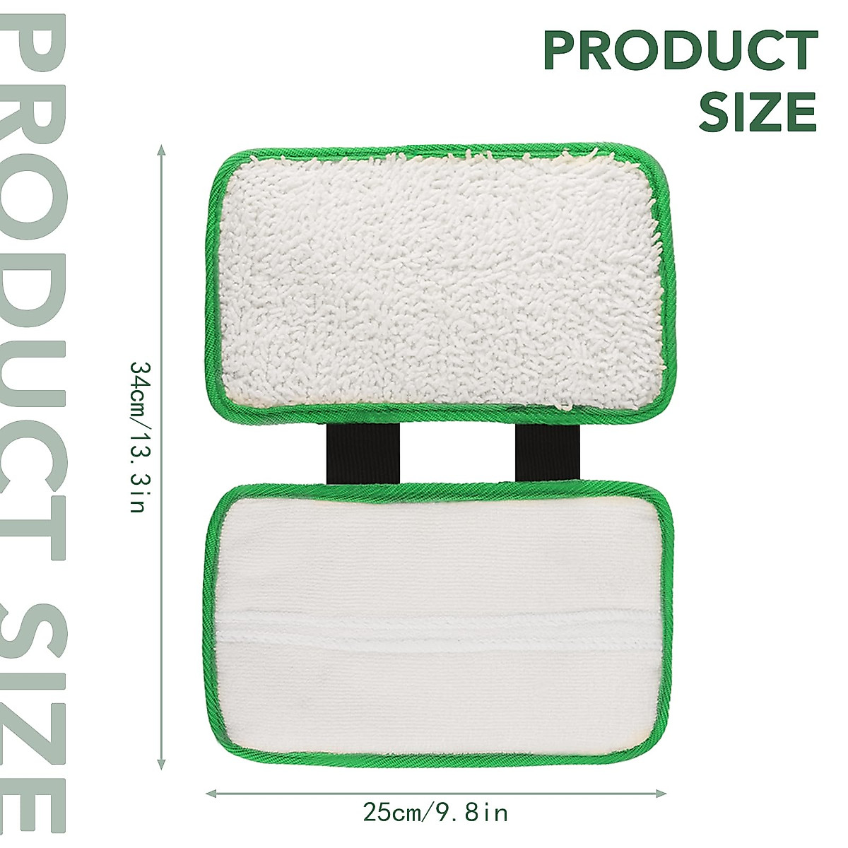 Mop Pads Replacement Compatible with Shark Sonic Duo Hardwood Floor Cleaner - Reusable and Washable Mop Cloth Refill (2 Pack)