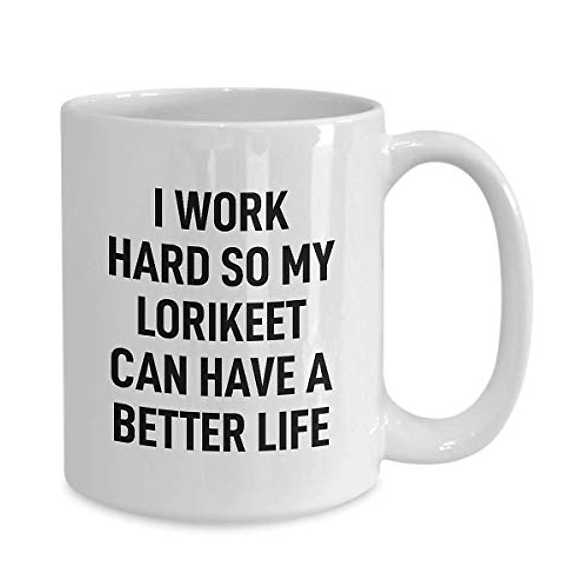 Lorikeet Coffee Mug I Work Hard for My Pet Gag Mug for Animal Lovers Tea Cup for Men and Women