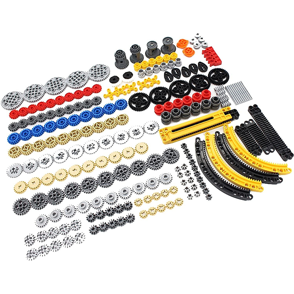 SEEMY 233PCS Gear Set for Technic Series Parts Compatible with Lego Technic Parts, DIY Gears Assortment Pack(Liftarm, Pins, Axles, Connectors) for Technic Building Blocks Set (Gear Set)