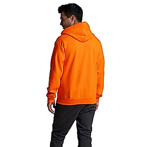 Fruit of the Loom Mens Eversoft Fleece Hoodies, Pullover & Full Zip, Moisture Wicking Breathable, Sizes S-4x Hooded Sweatshirt, Safety Orange, Large US