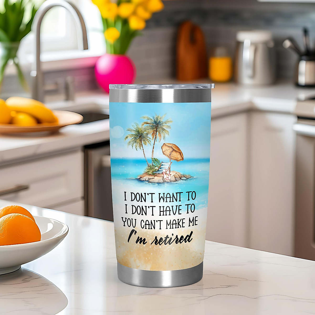 TEEZWONDER Retirement Gifts for Men Women - Stainless Steel Insulated Coffee Tumbler With Lid 20 Oz - Farewell Goodbye Thank You Retirement Gift for Coworkers Boss Friends