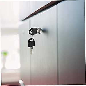 TOVINANNA 10pcs Mailbox Cam Lock Mailbox Lock Cupboard Lock Desk Lock Stainless Steel Cabinet Wardrobe Cabinet Home Door Locks Desk Push Lock Furniture Zinc Alloy with Key Mortise Lock